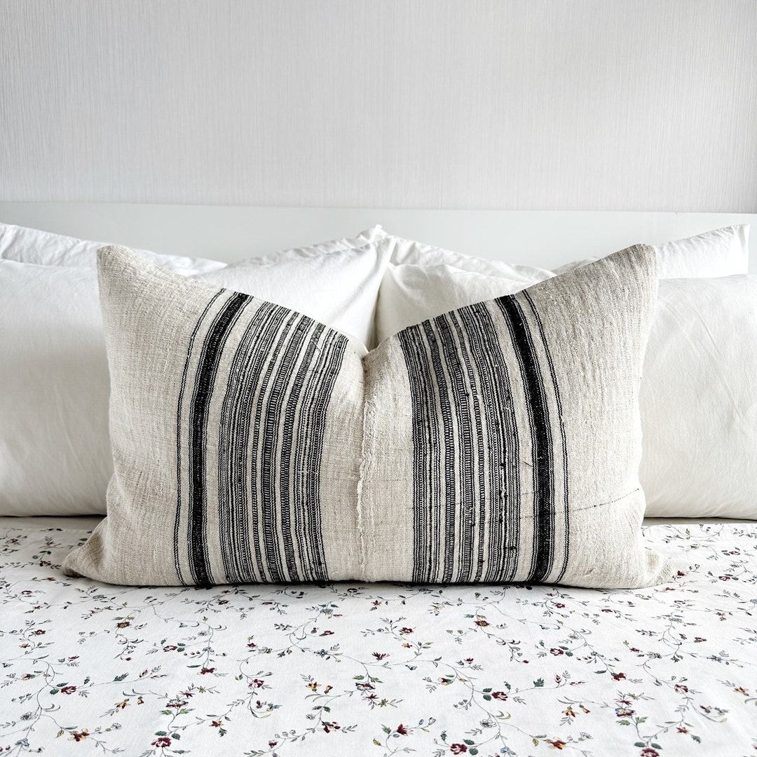 16 X 26 Vintage Hemp Hand Woven Pillow Cover. Hmong Cushion Cover ...