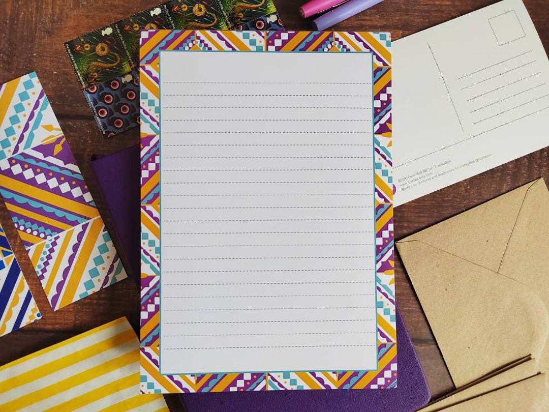 Multi Color Writing Pad Inspired by Mediterranean Art. 120gsm Recycled ...