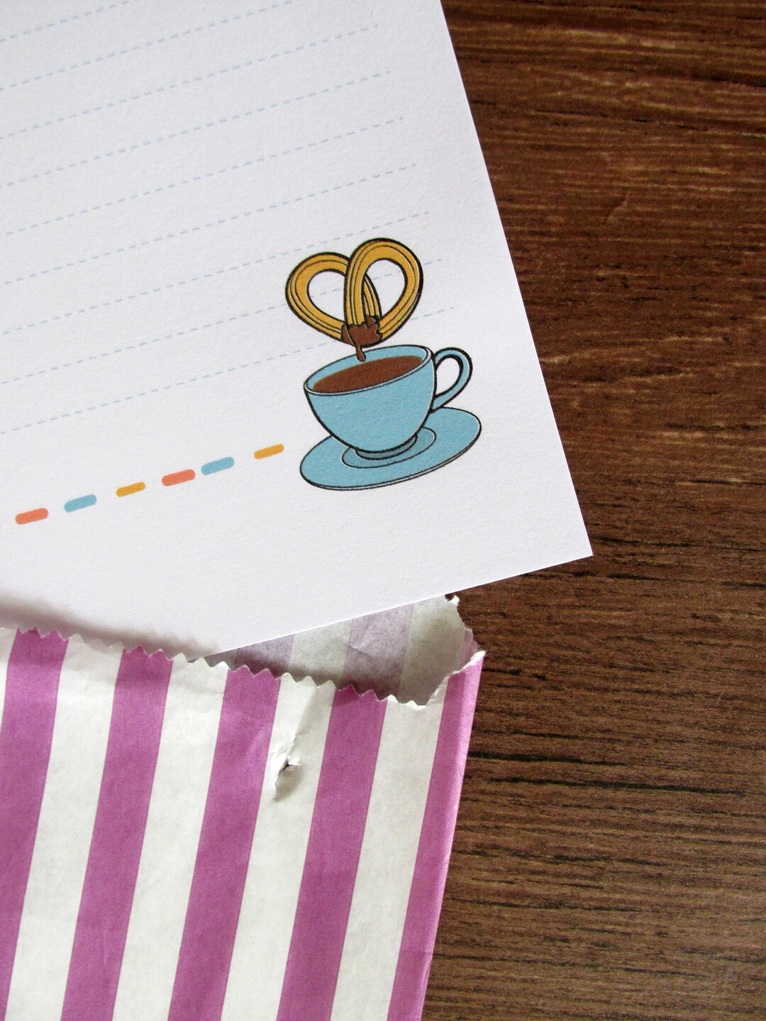 Churros and Chocolate 10 Sheets of A5 Printed Letter Writing Paper ...