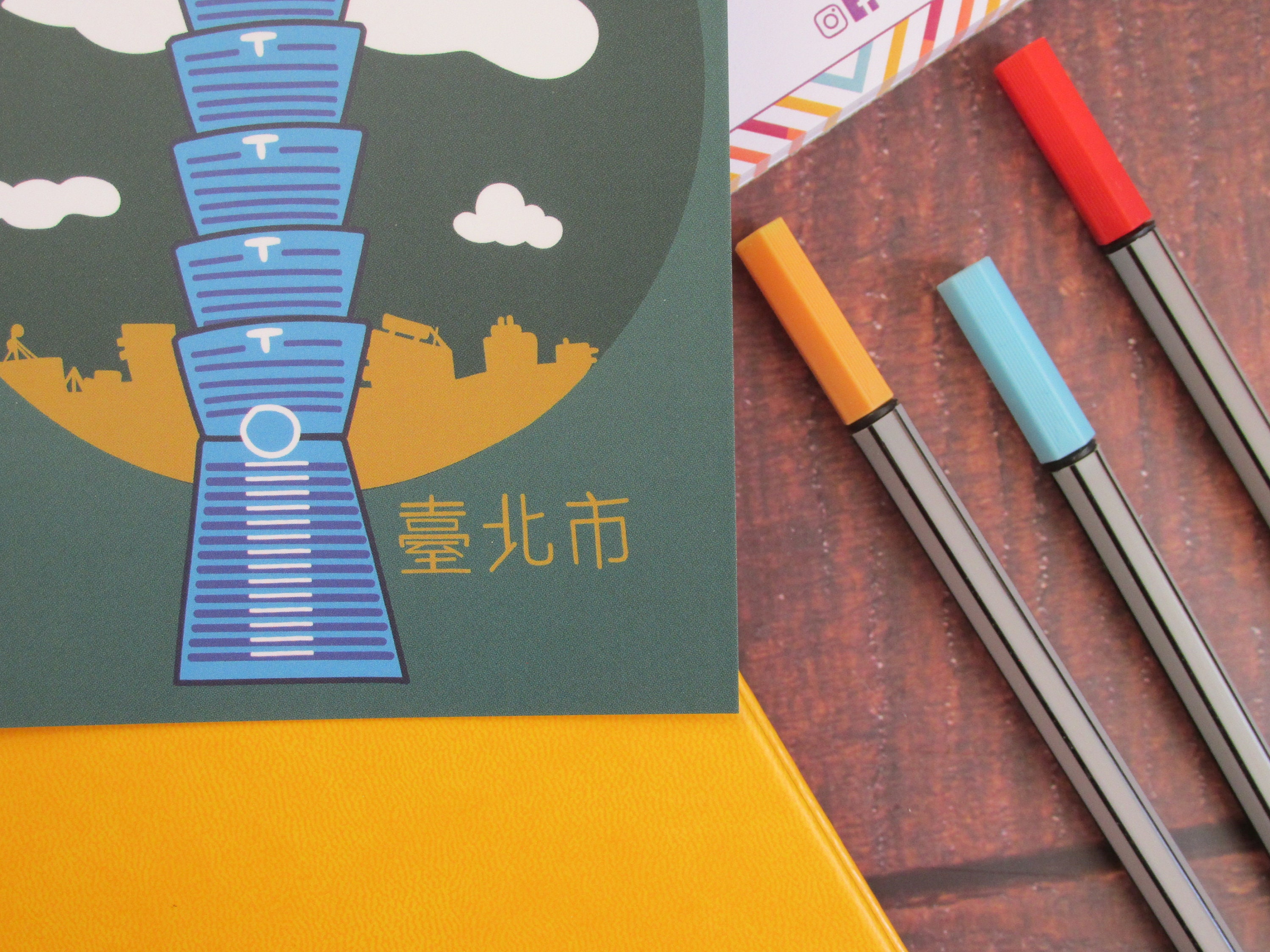 Taipei 101 A6 Travel Postcard. Cute Postcard for a Taiwan or ...