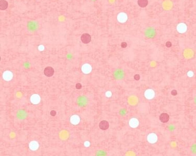 Lullaby Dots on Pink 100% Cotton Fabric by Dan Morris for Quilting ...