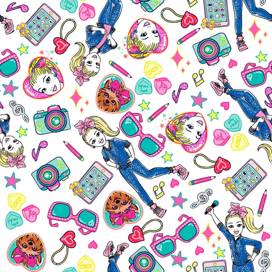 Jo Jo Siwa Tech Toss Accessories 100% Cotton Fabric by Springs Creative ...