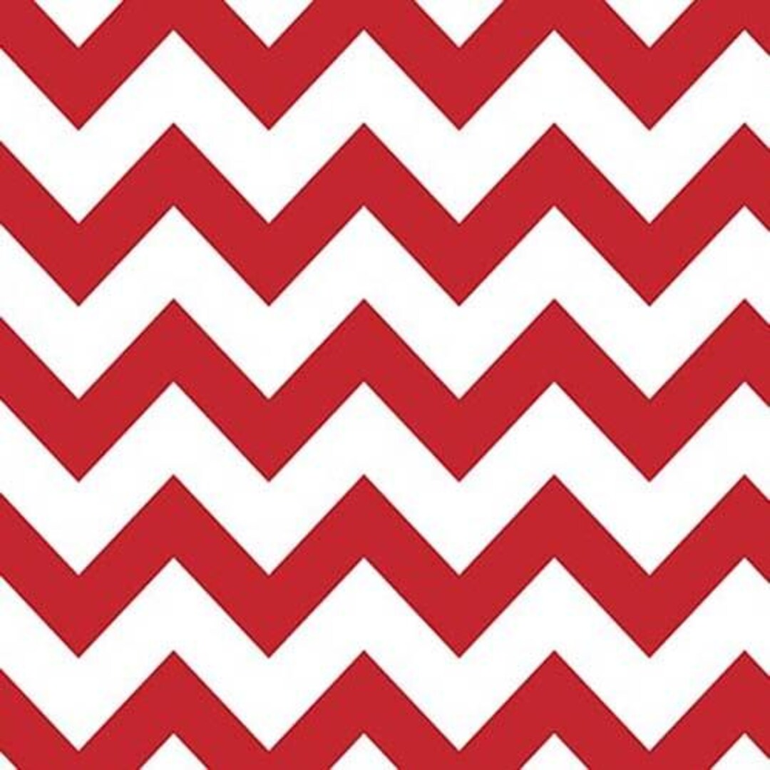 Red & White Chevron 100% Cotton Fabric Remnant Sold by the Piece - Etsy