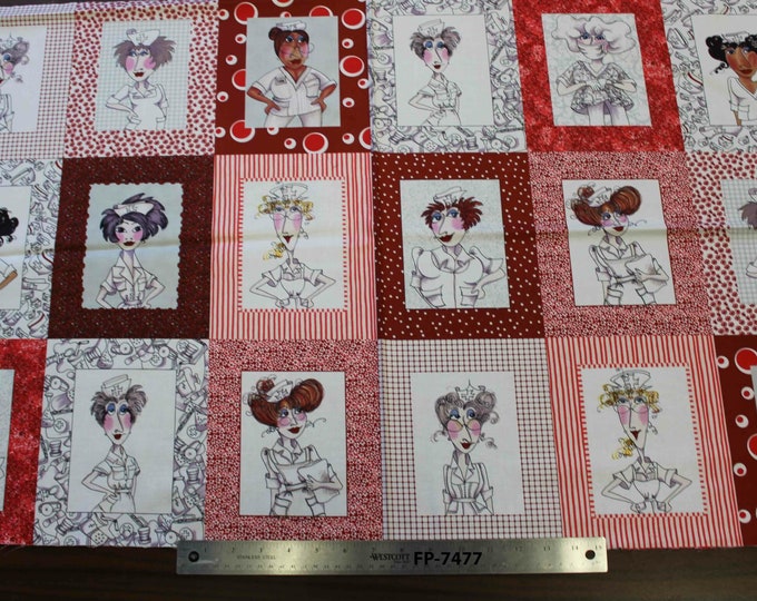 Loralie Designs Nifty Nurses Panel 100% Cotton Quilt Fabric - Etsy