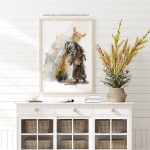 Shaman Painting, Shamanic Art Print, Slavic Gift Idea Ink Painting ...