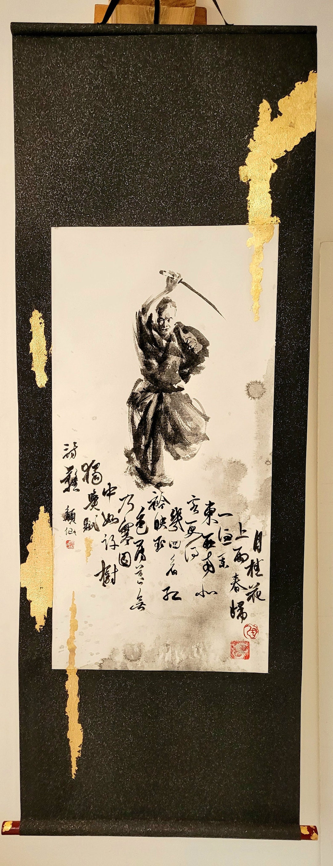 SAMURAI WARRIOR CALLIGRAPHY Painting Original Unique Artwork - Etsy