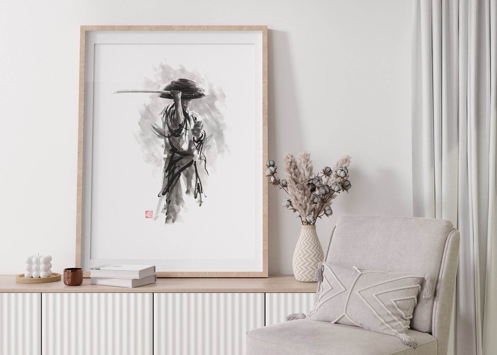 Samurai Samurai Wall Art Samurai Poster Ronin Art Samurai | Etsy