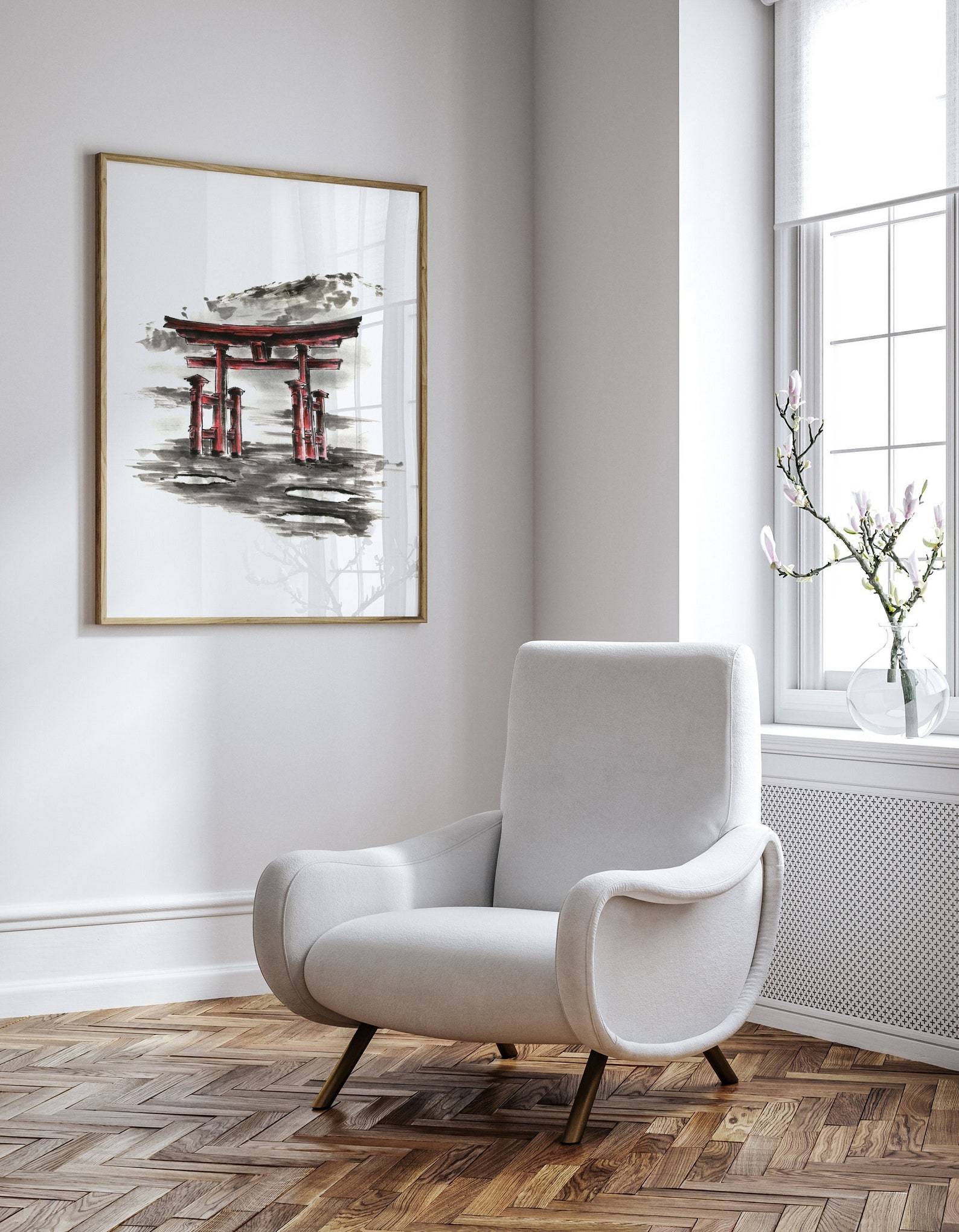 Torii Gate Torii Japanese Home Decor Torii Gate Painting - Etsy