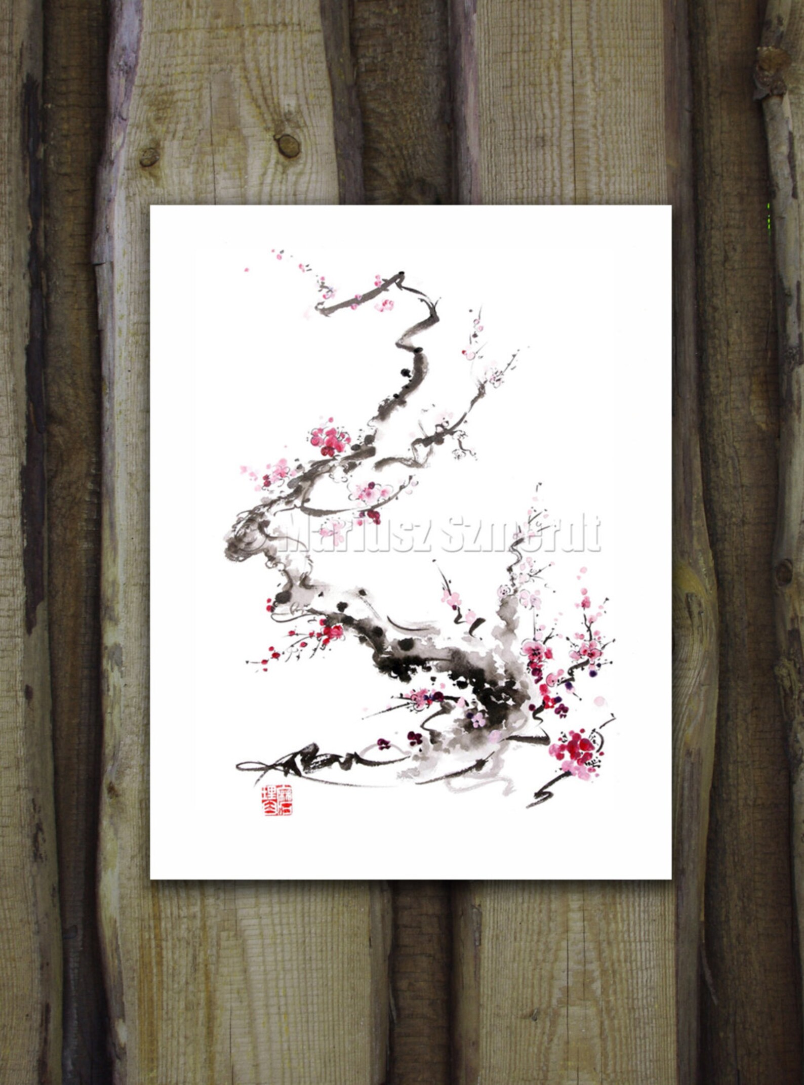 Cherry Tree Prints Cherry Blossom Poster Cherry blossom Wall | Etsy