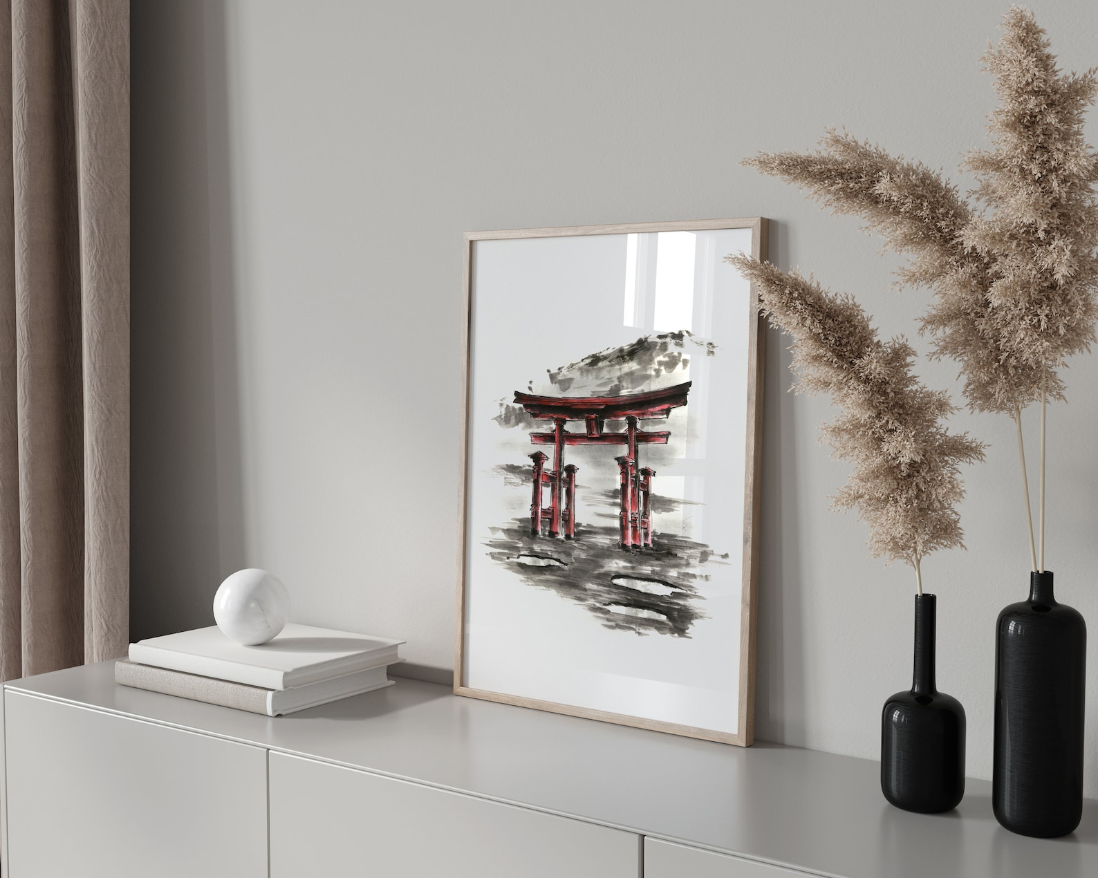 Torii Gate Torii Japanese Home Decor Torii Gate Painting - Etsy