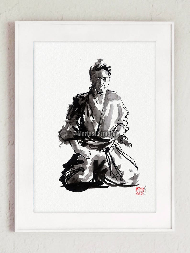 Samouraï Budo Zen Guerrier japonais Bushido Affiche de - Etsy France