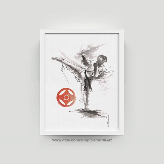 Karate Painting Kyokushin karate Painting Karate Posters | Etsy