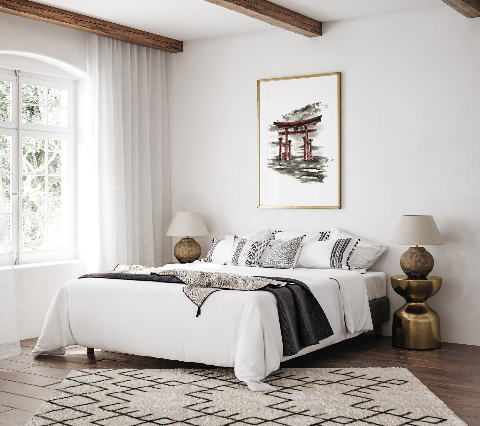 Torii Gate Torii Japanese Home Decor Torii Gate Painting - Etsy