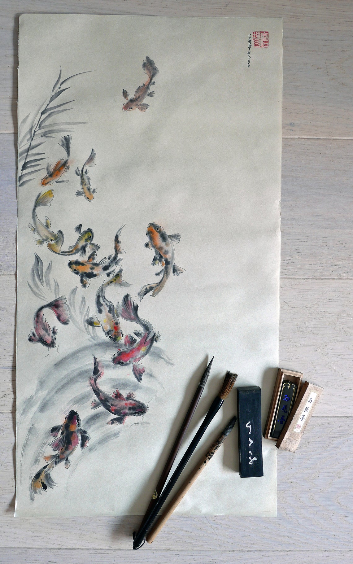 Gold Fish Japanese Koi Koi Fish Carp Lucky Symbol - Etsy