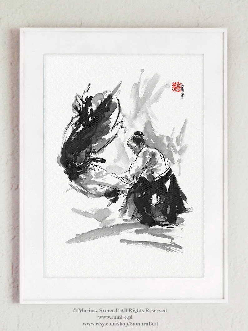 Aikido Prints, Aikido Home Decor, Martial Arts Wall Decor, Aikido ...