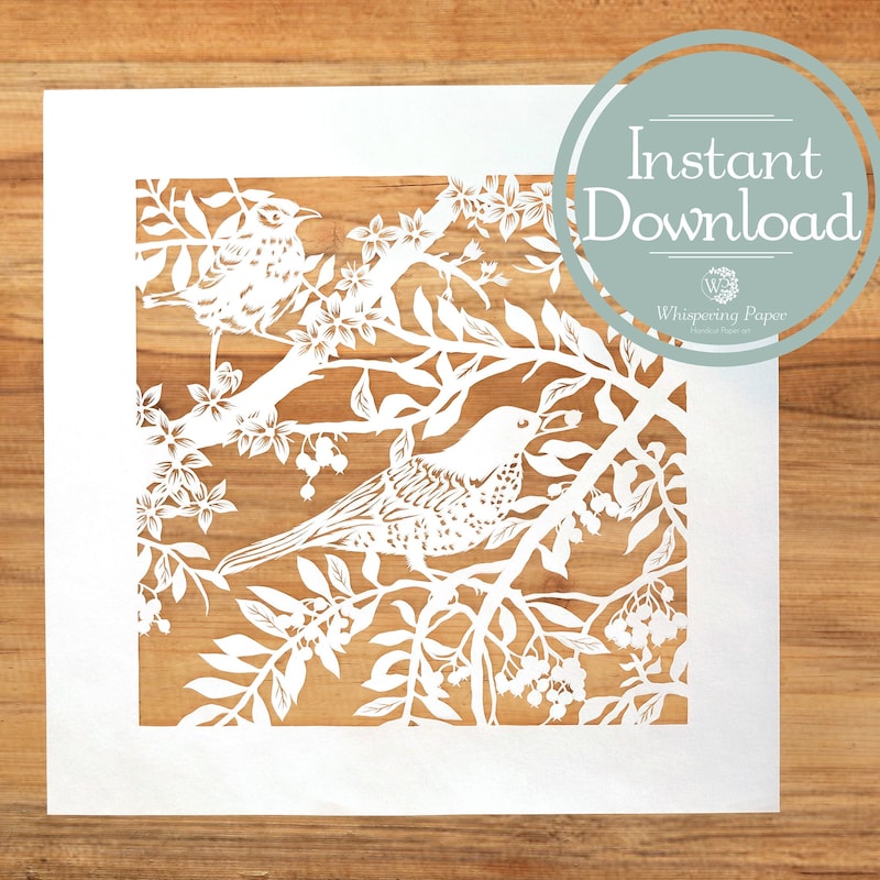 Papercut Birds - Etsy
