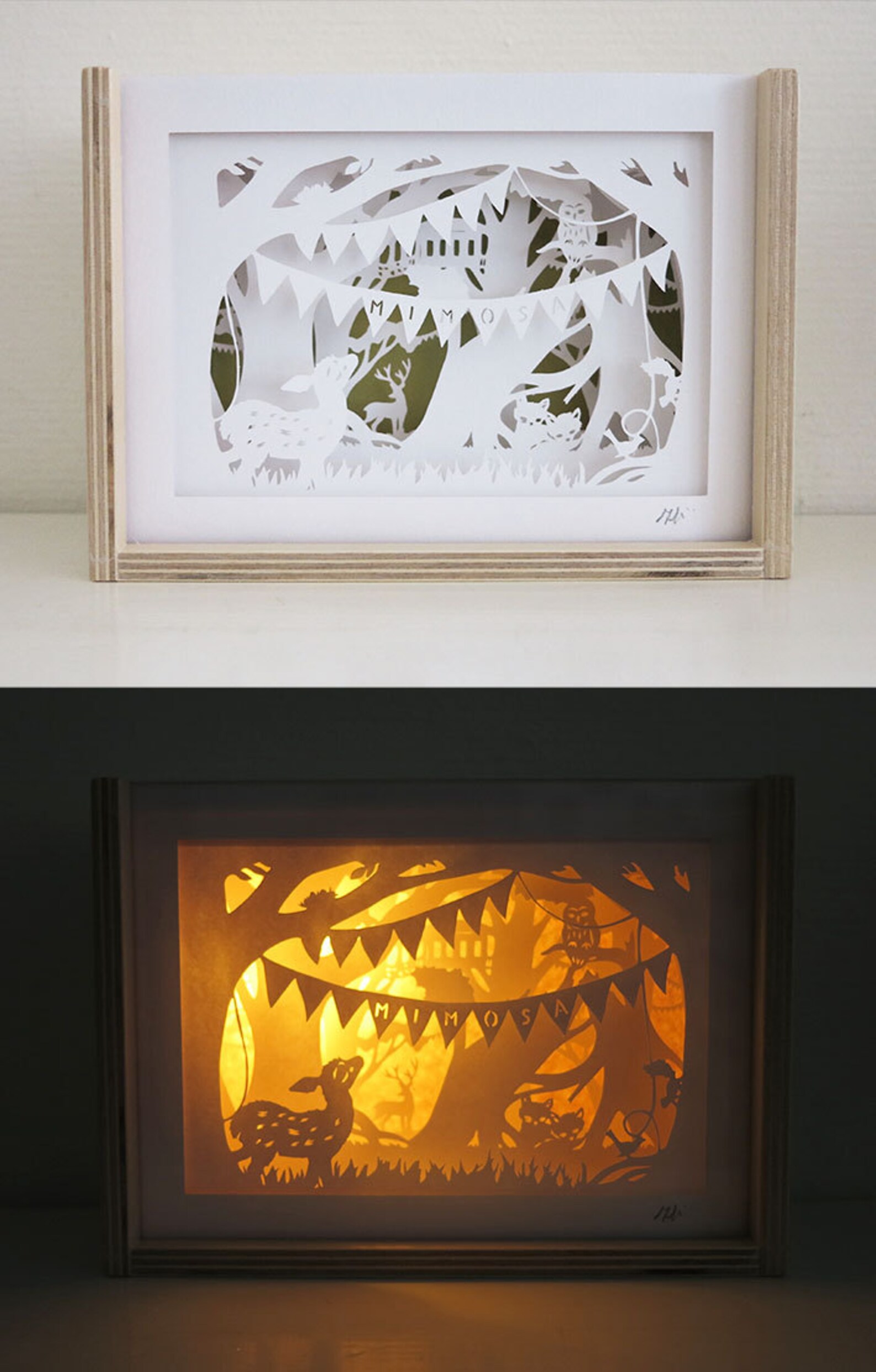 Machine Cut Papercut Nightlight Details Hand Cut - Paper Cut Out ...