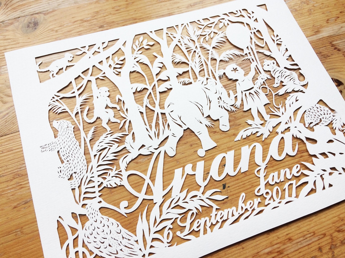 Custom Made Hand Cut Paper Cut Art - Bespoke Paper Cut Out ...