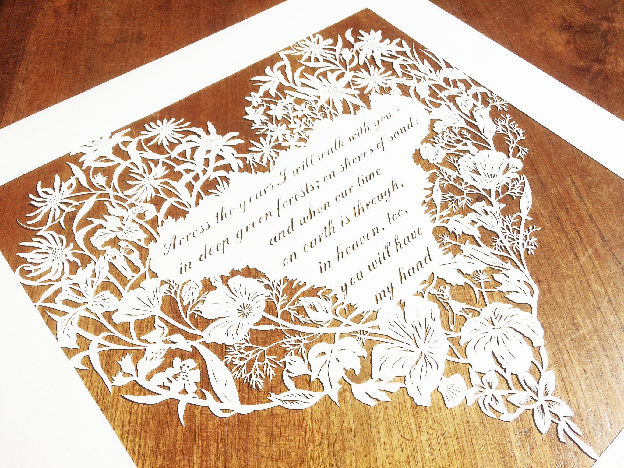 Custom Made Hand Cut Paper Cut Art - Bespoke Paper Cut Out ...