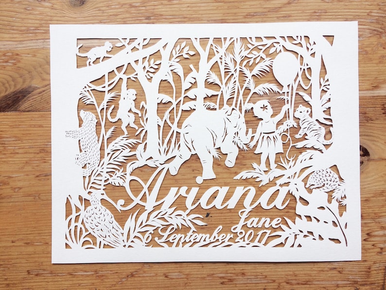Custom Made Hand Cut Paper Cut Art - Bespoke Paper Cut Out ...