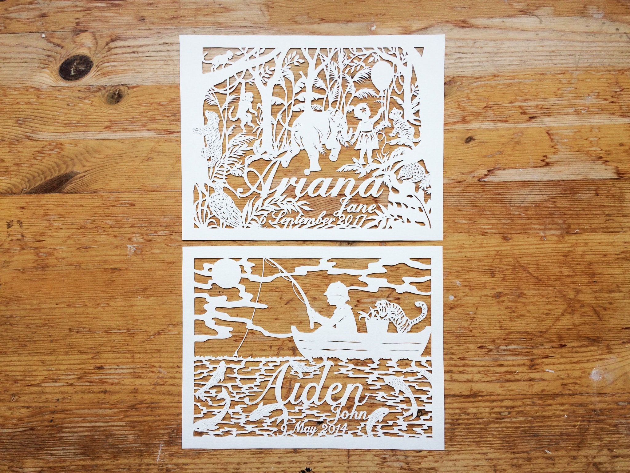 Custom Made Hand Cut Paper Cut Art - Bespoke Paper Cut Out ...