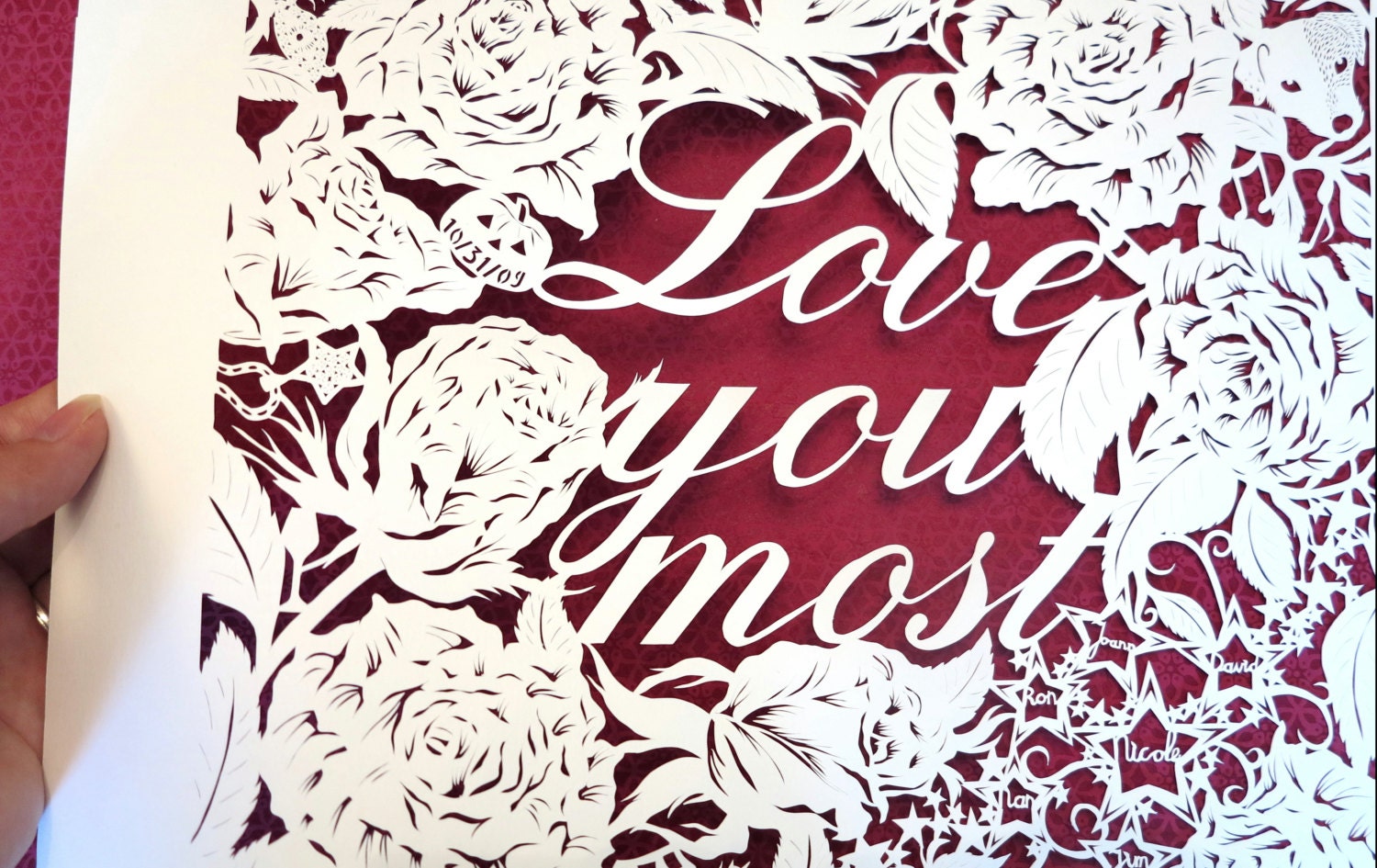 Custom Made Hand Cut Paper Cut Art Bespoke Paper Cut Out Papercutting ...