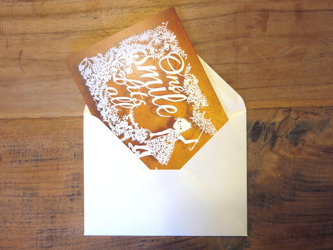 SALE Set of 7 Greeting Cards Paper Cut Art Greeting Cards Blank Double ...