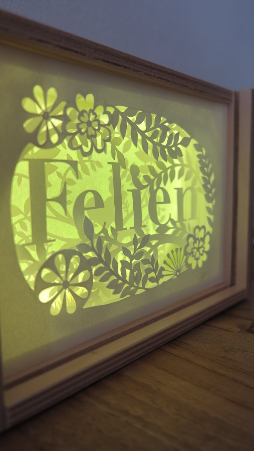 Personalized Papercut Nightlight - Paper Cut Out Diorama - Paper Cut ...