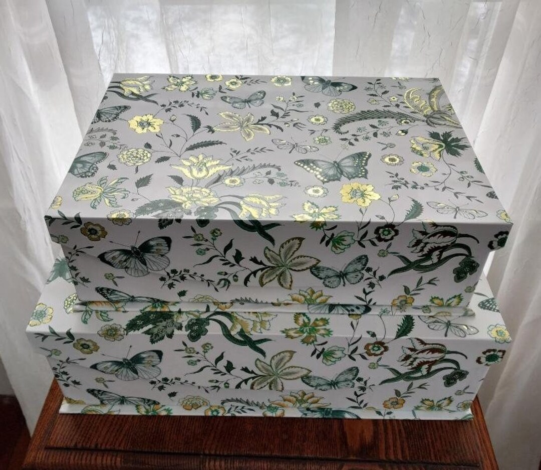 Punch Studio Set of 2 Flip Top Nesting Boxes - Etsy