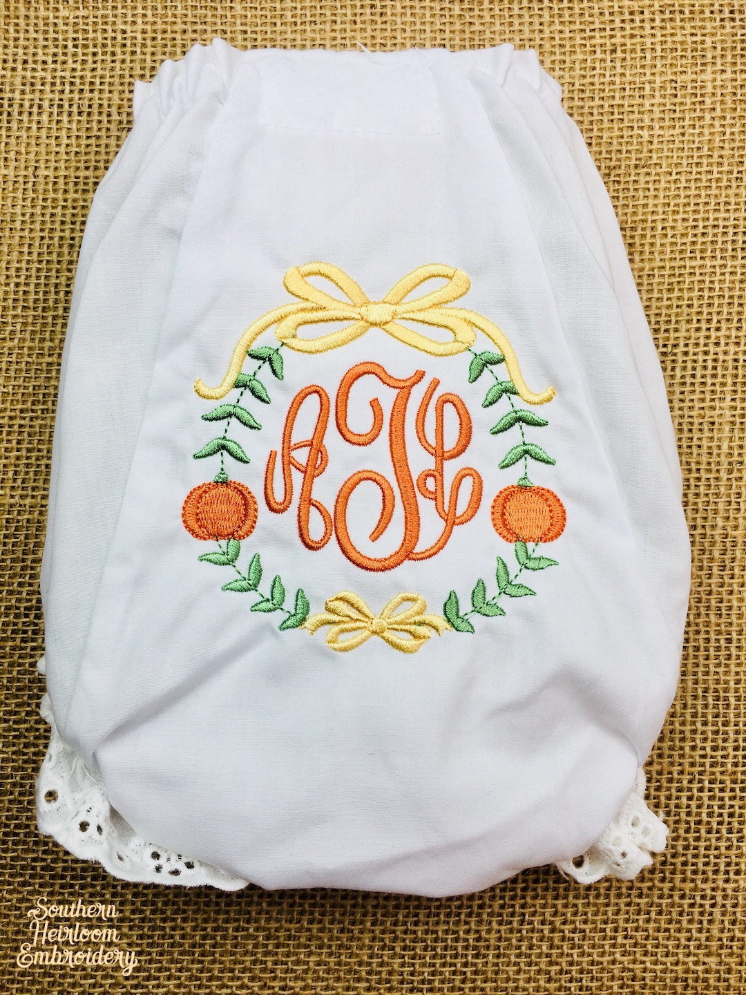 Pumpkin Bloomers, Halloween Bloomers, Heirloom Bloomers, Monogram ...