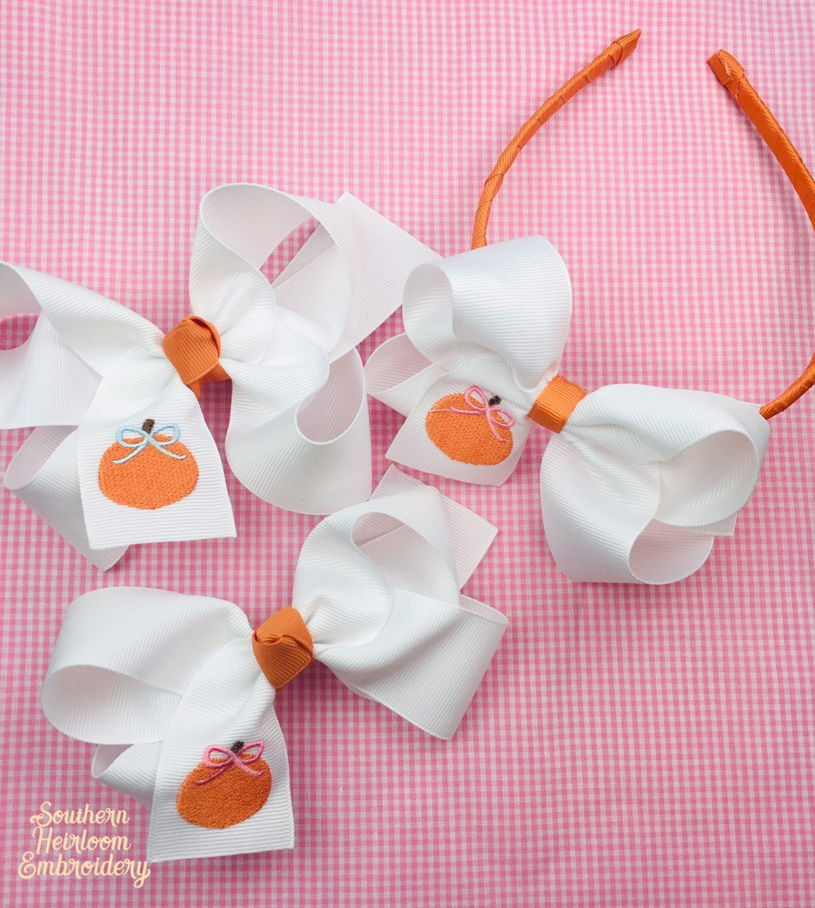Pumpkin Hair Bow Pumpkin Headband Halloween Hair Bow Fall - Etsy