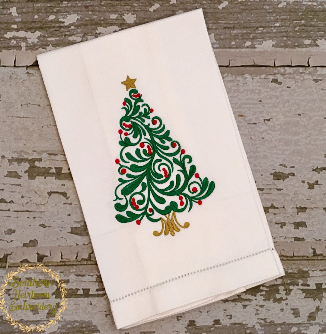 Christmas Tree Towel, Christmas Towel, Christmas Kitchen Towel ...