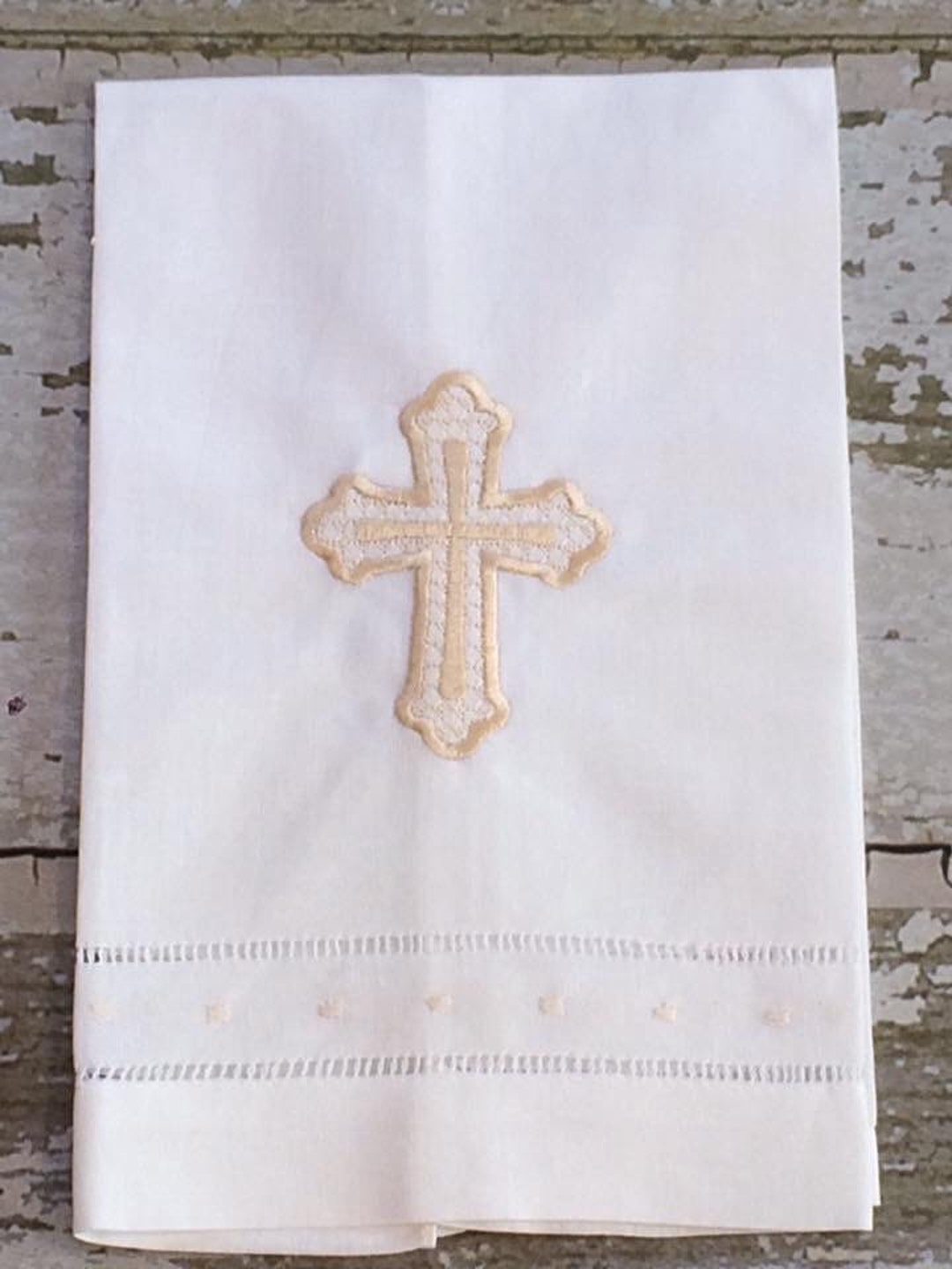 Religious Hand Towel, Cross Hand Towel, Linen Hand Towel - Etsy
