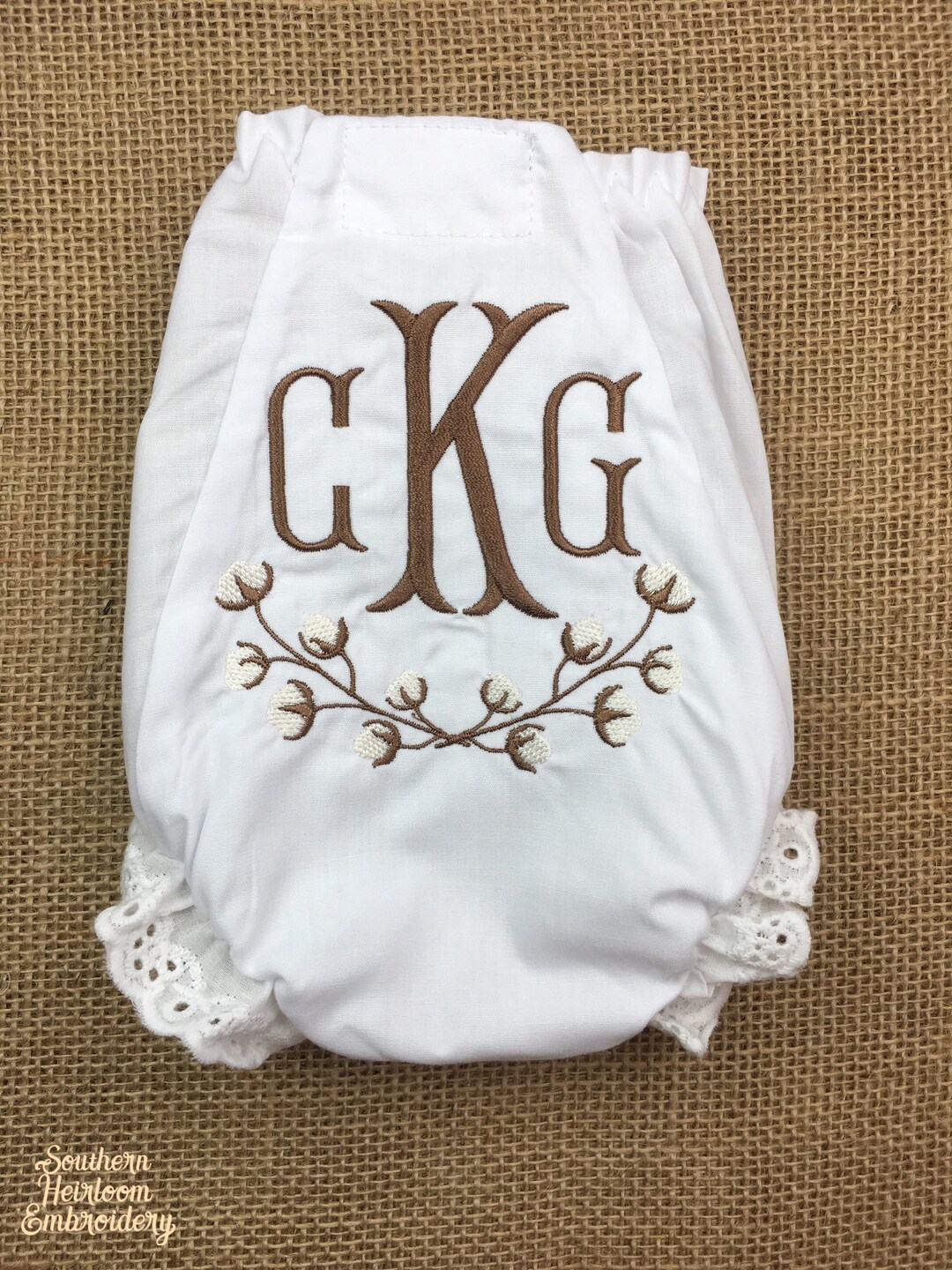 Monogrammed Diaper Cover Bloomers, Embroidered Diaper Cover, Cotton ...