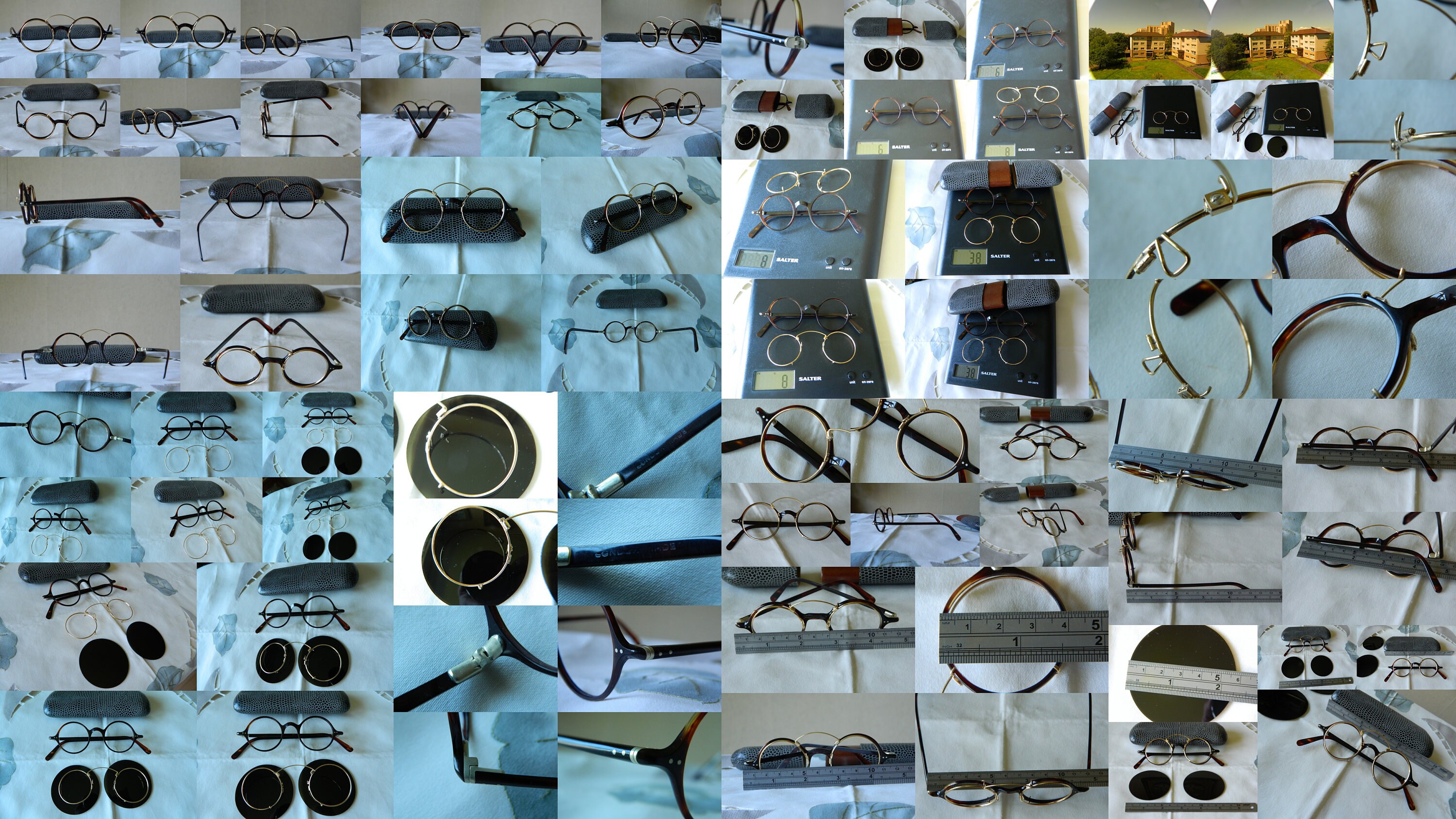 True Vintage Rare Antique Unusual Hand Made Round Eyeglasses Frames ...
