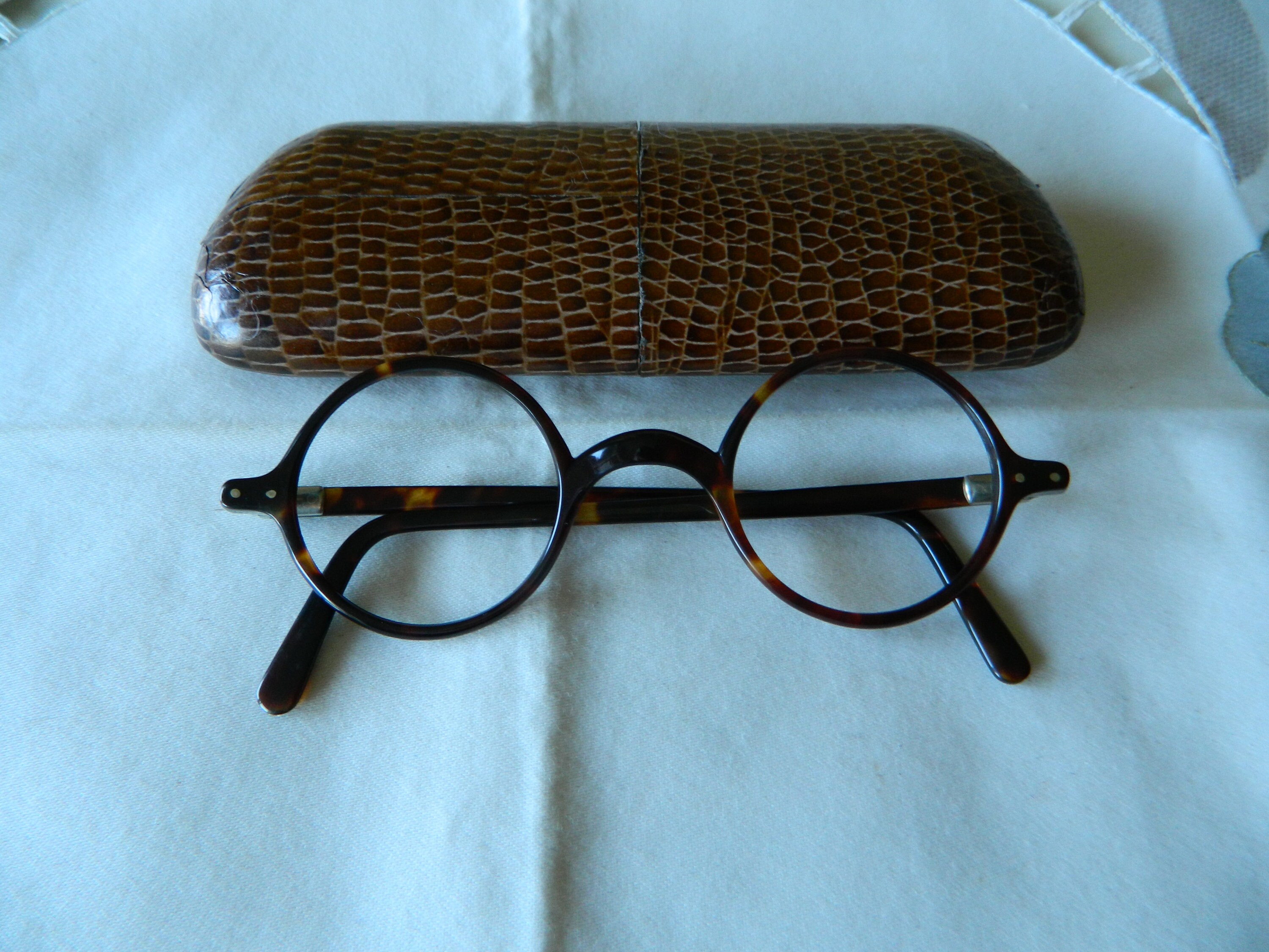 True Vintage Rare Antique Unusual Hand Made Round Eyeglasses/spectacles ...
