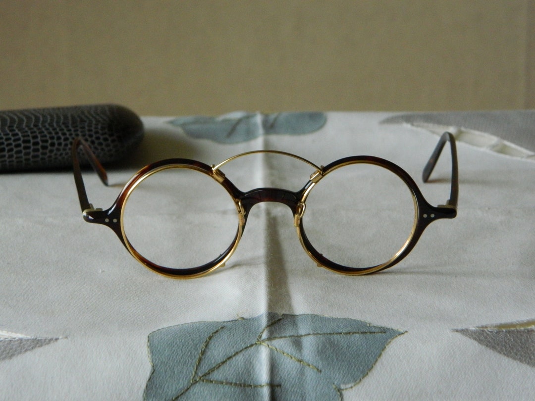 True Vintage Rare Antique Unusual Hand Made Round Eyeglasses Frames ...