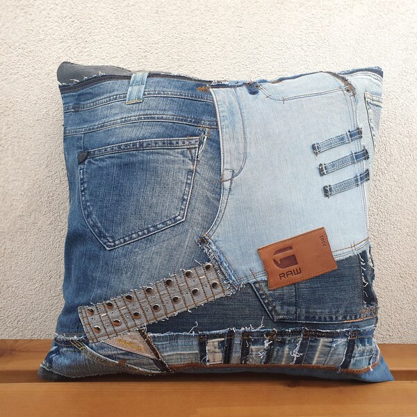 Denim Pillow Cover - Etsy