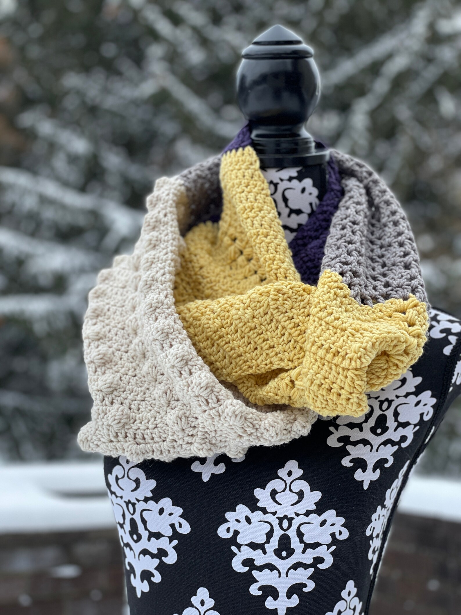 Ripple Stitch Infinity Scarf Crochet Pattern; PDF Download Only; Bobble ...