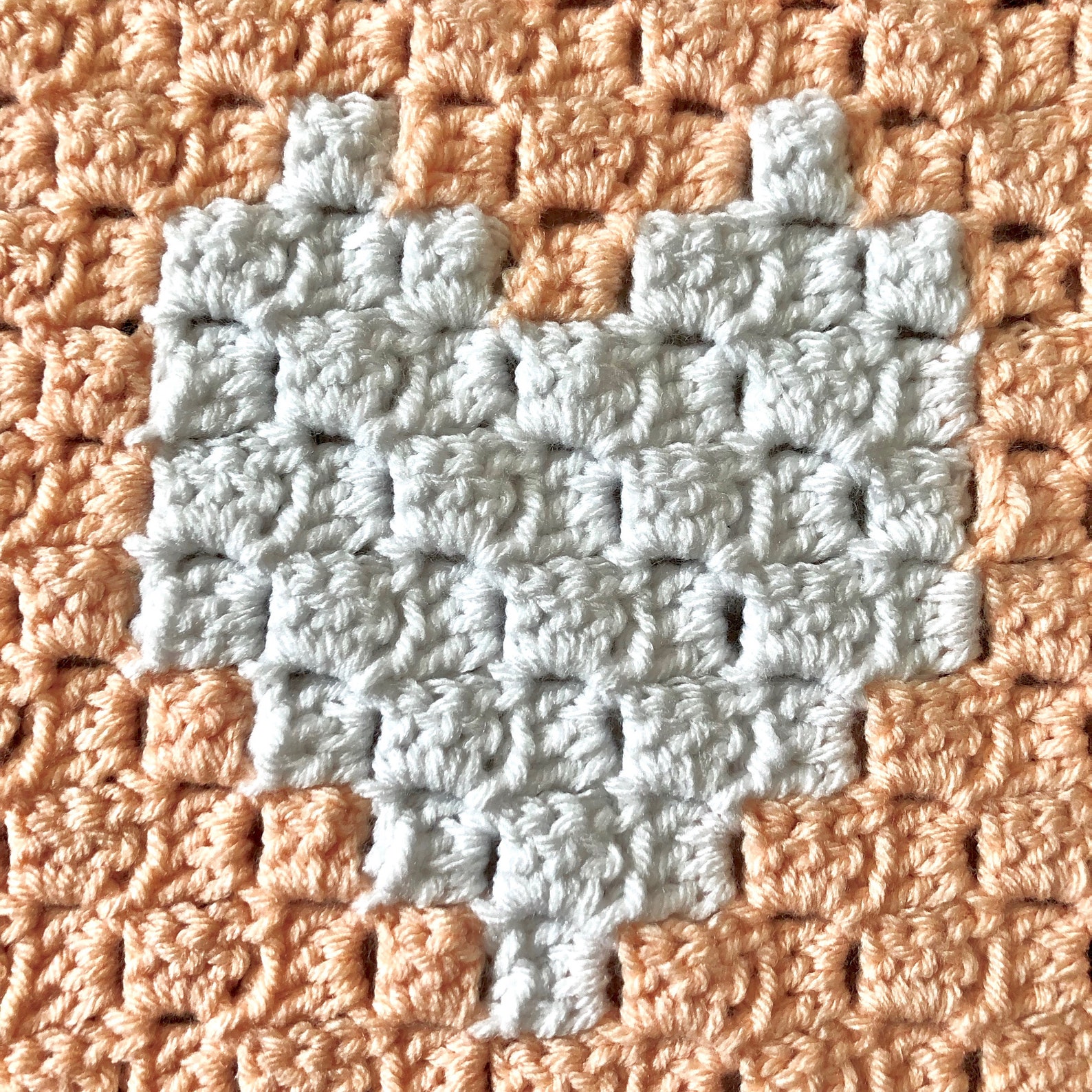 C2C Heart Baby Blanket Pattern Downloadable Pdf Crochet Baby | Etsy