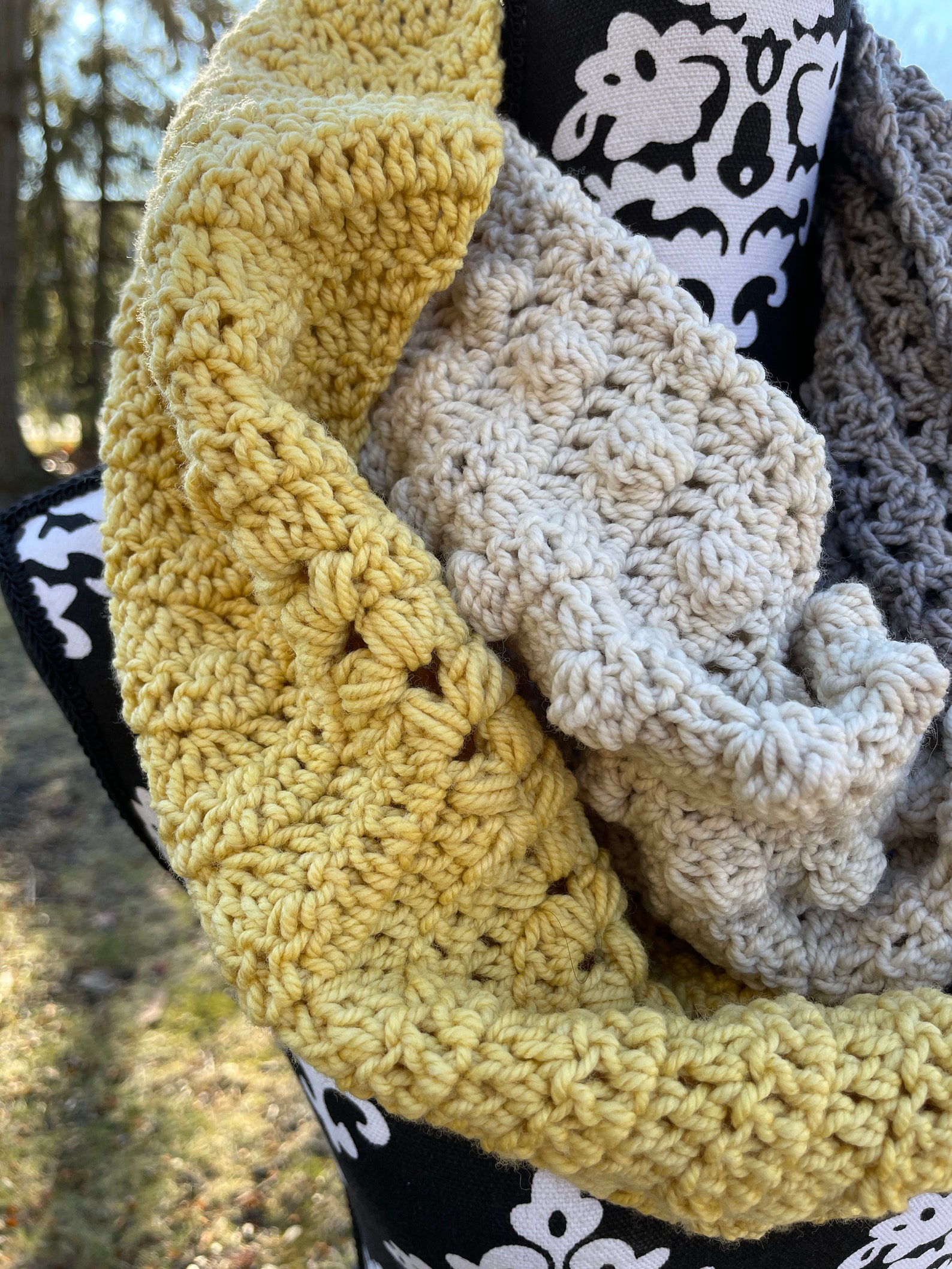 Ripple Stitch Infinity Scarf Crochet Pattern; PDF Download Only; Bobble ...