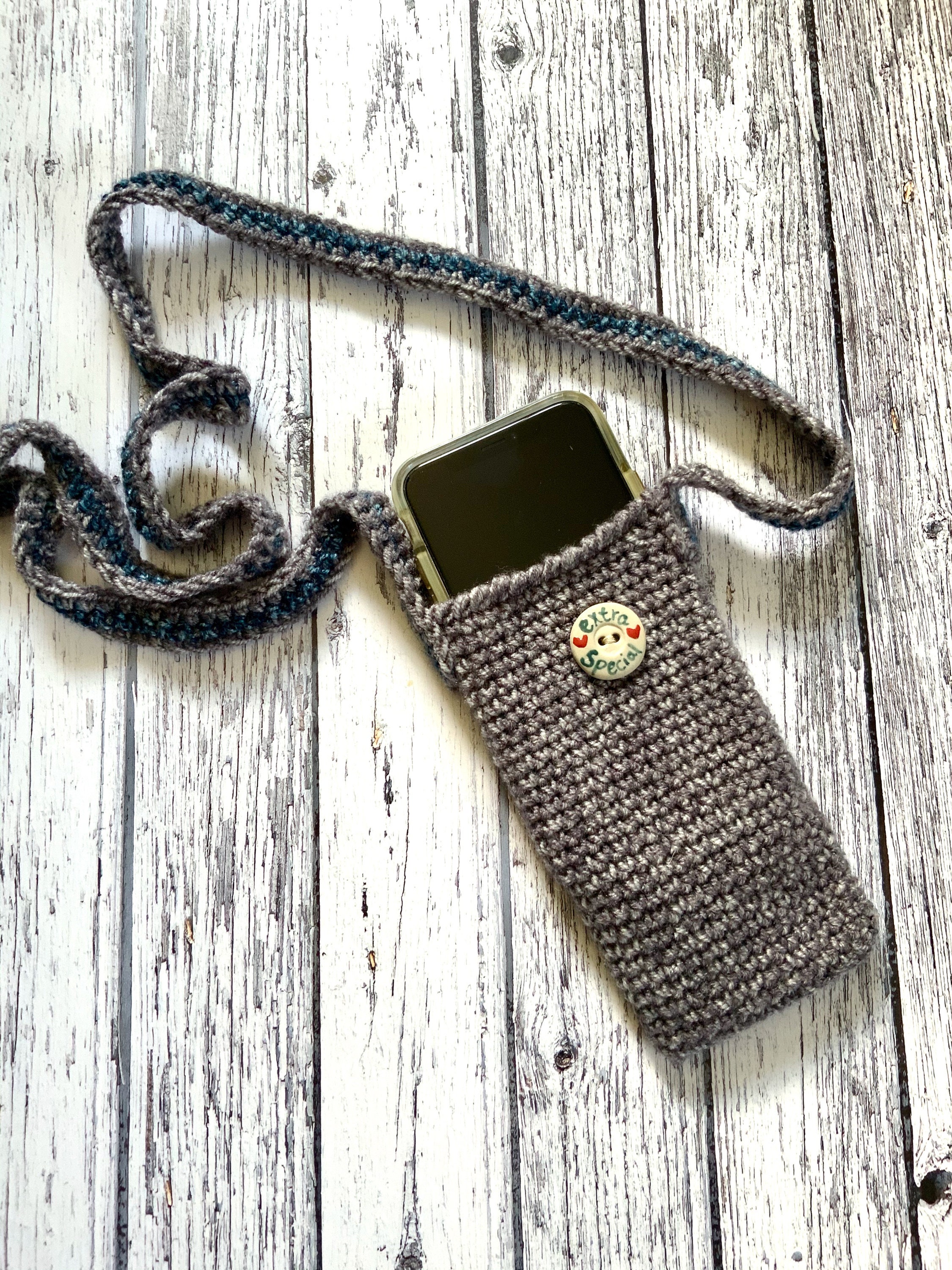 Crochet Pattern Downloadable PDF Crossbody Smartphone Pouch Crochet ...
