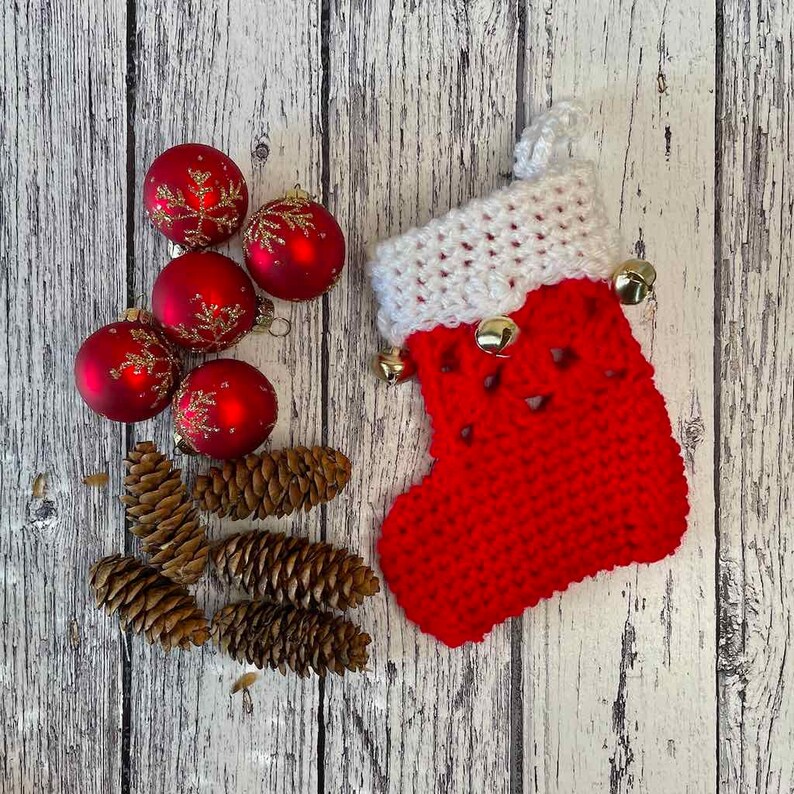 Granny's Mini Stocking Ornament Crochet Pattern PDF Download Only Mini ...