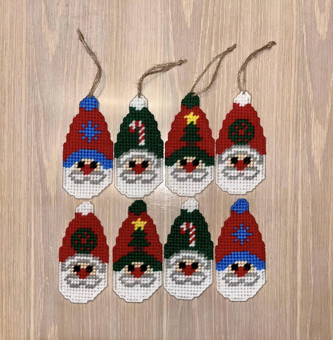 Santa Ornaments or Magnets - Set of 4 - Etsy