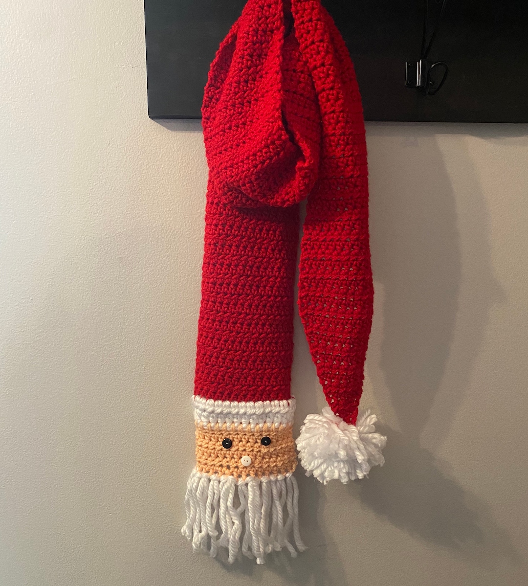Santa Scarf, Christmas Scarf, St. Nick Scarf - Etsy