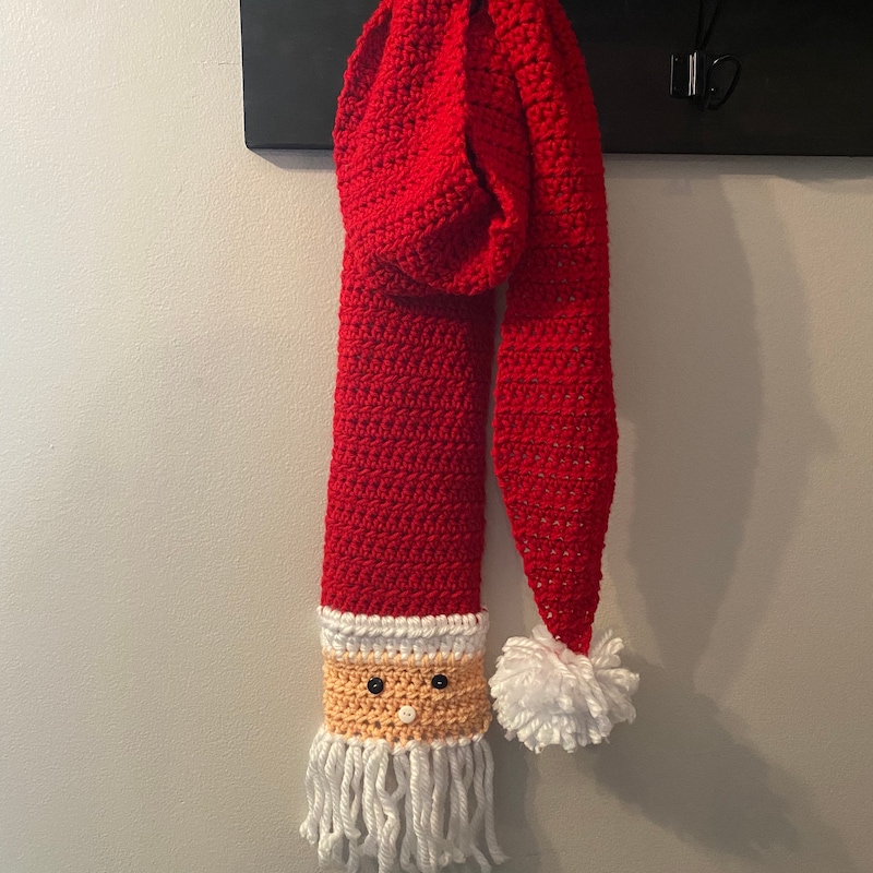Santa Scarf - Etsy