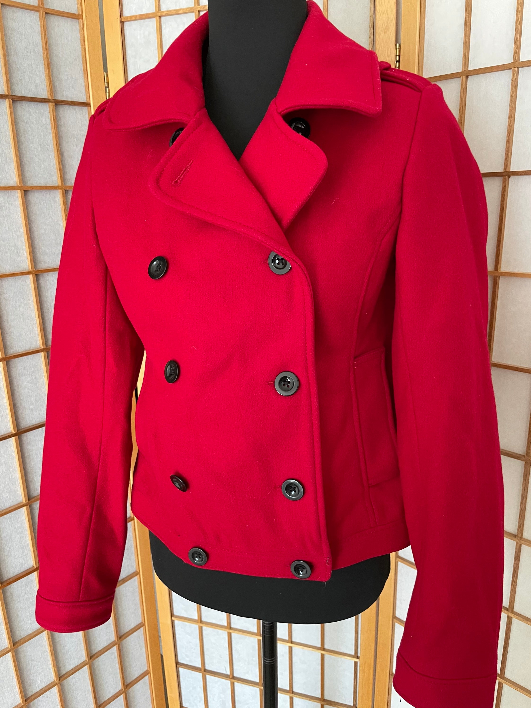 Fantastic Vintage Red Wool Blend Double Breasted Car Coat in - Etsy