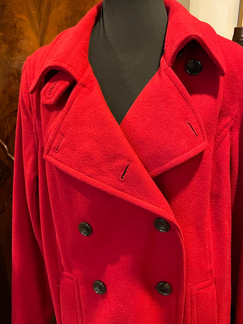 Fantastic Vintage Red Wool Blend Double Breasted Car Coat in - Etsy