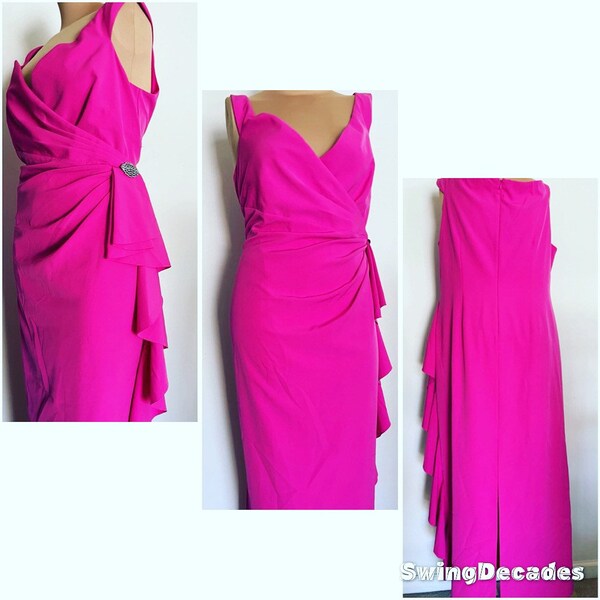 Hot Pink Rhinestone Dress - Etsy