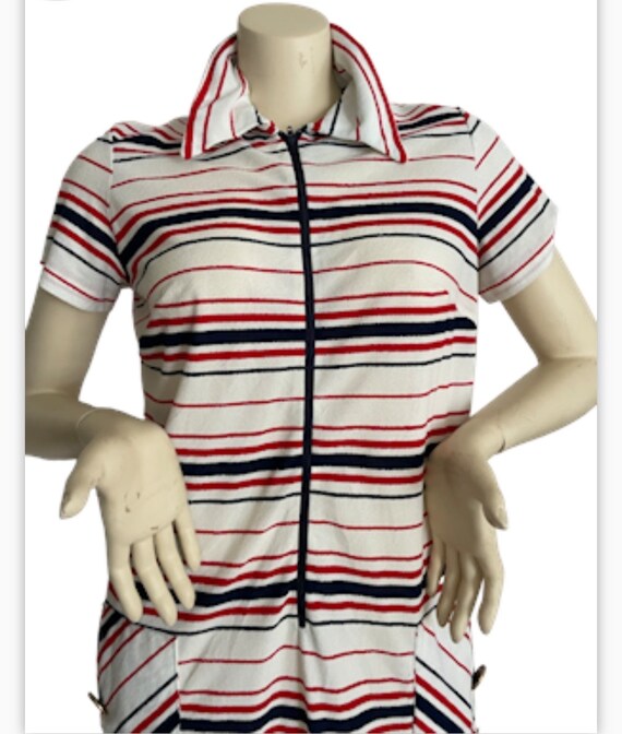 Preppy 70s Patriotic Dress For Summer Fun in Large Si… - Gem